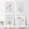 IDEA4WALL Vibrant Wildflower IDEA4WALL Framed Lavender Rose Daisy Cornflower Wall Art, Set Of 4 ...